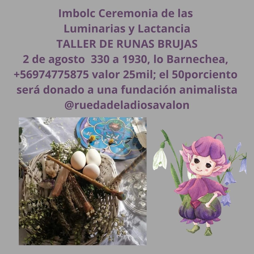 TALLER DE RUNAS BRUJAS, GITANAS O MODERNAS, 2 de agosto Celebrando ...